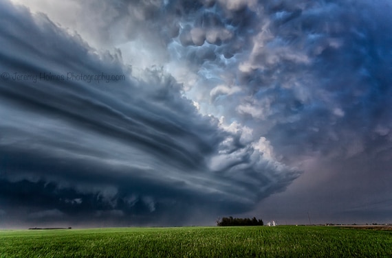 Supercell Thunderstorm From Space