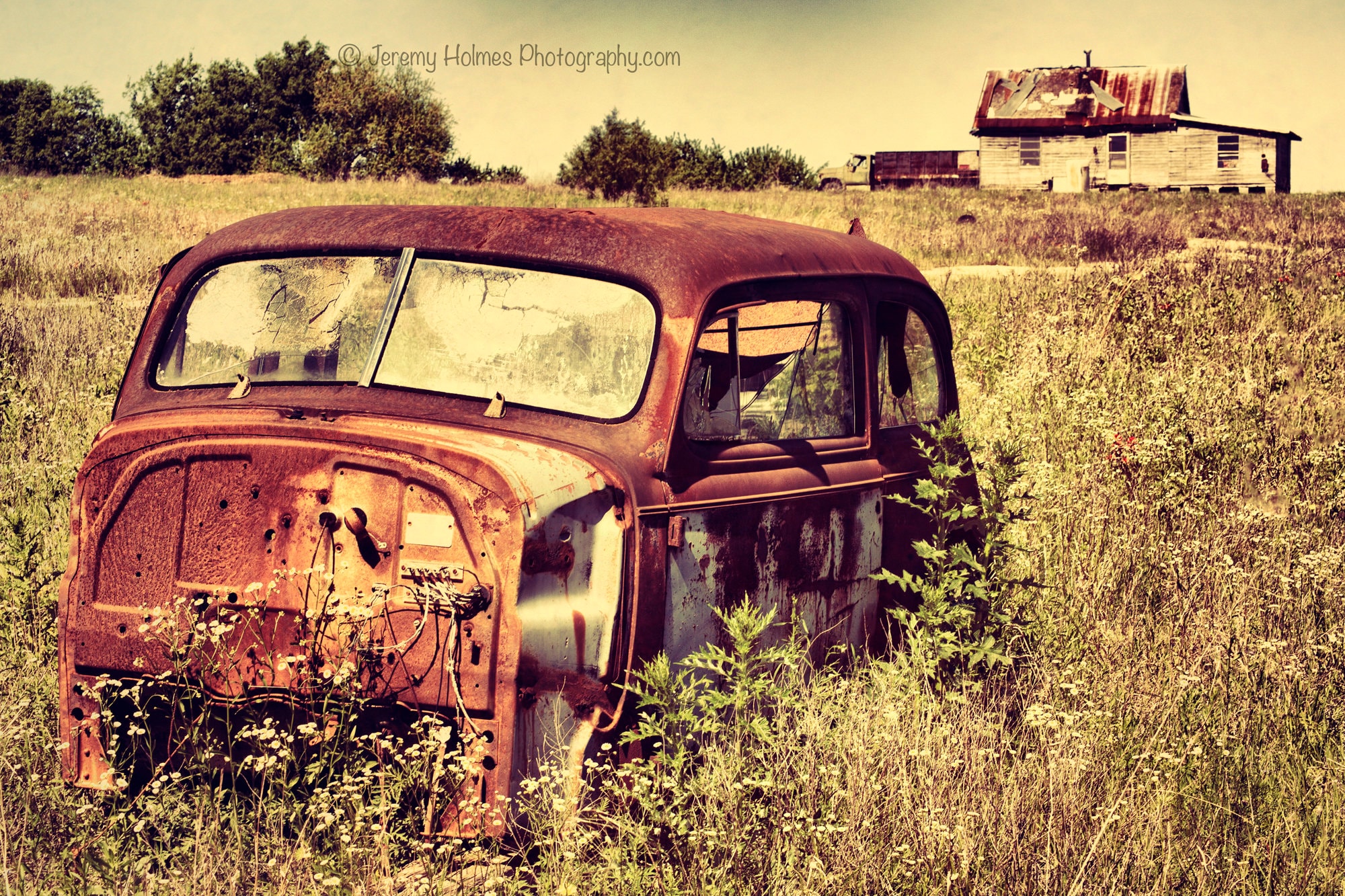 Old Rusty Car With Old House in Texas Fine Art Photography - Etsy