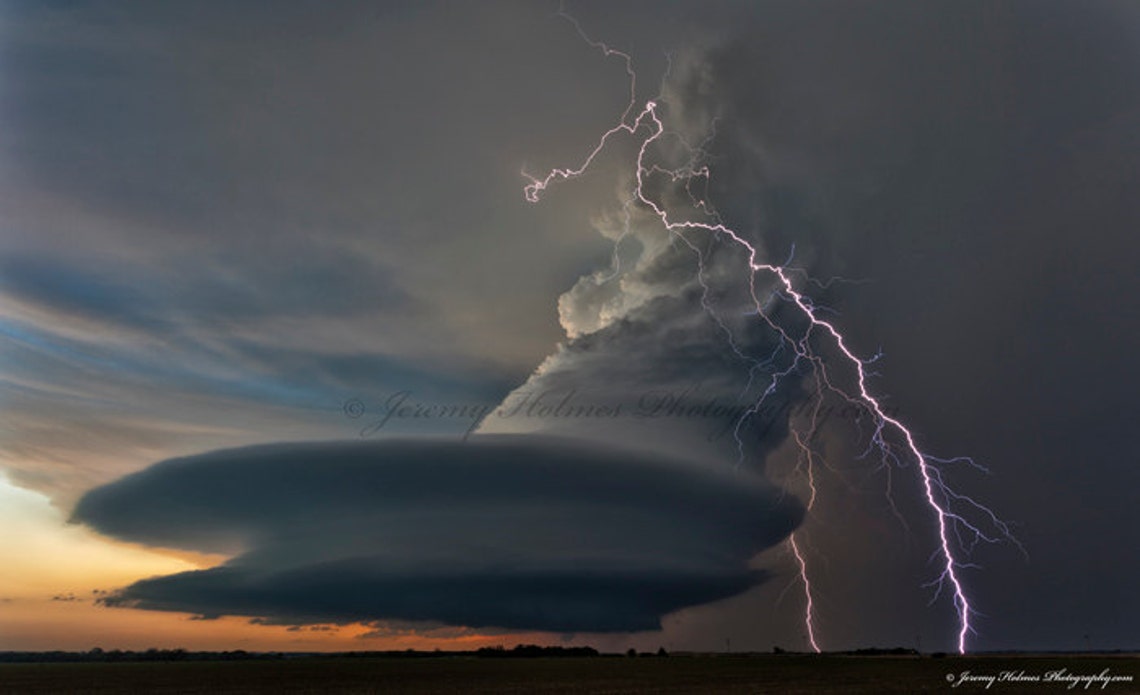 Fine Art Print of the Most Amazing Supercell Thunderstorm With - Etsy