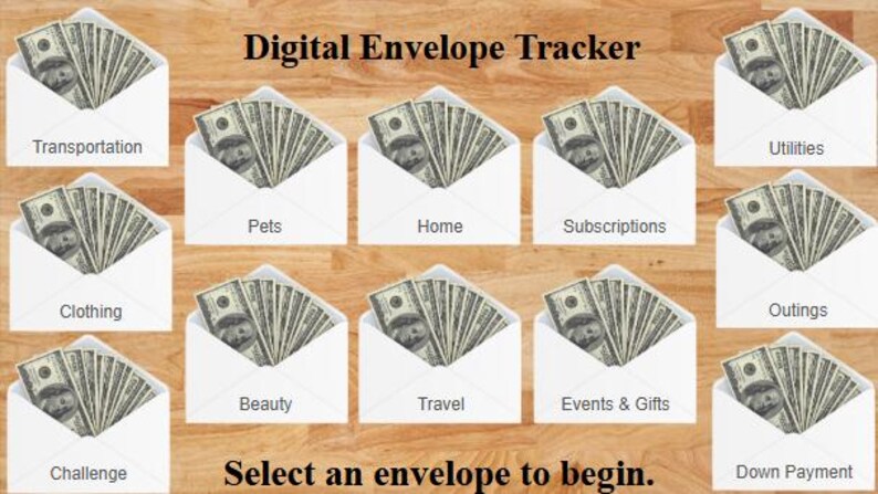 Digital Envelope System Tracker - Etsy