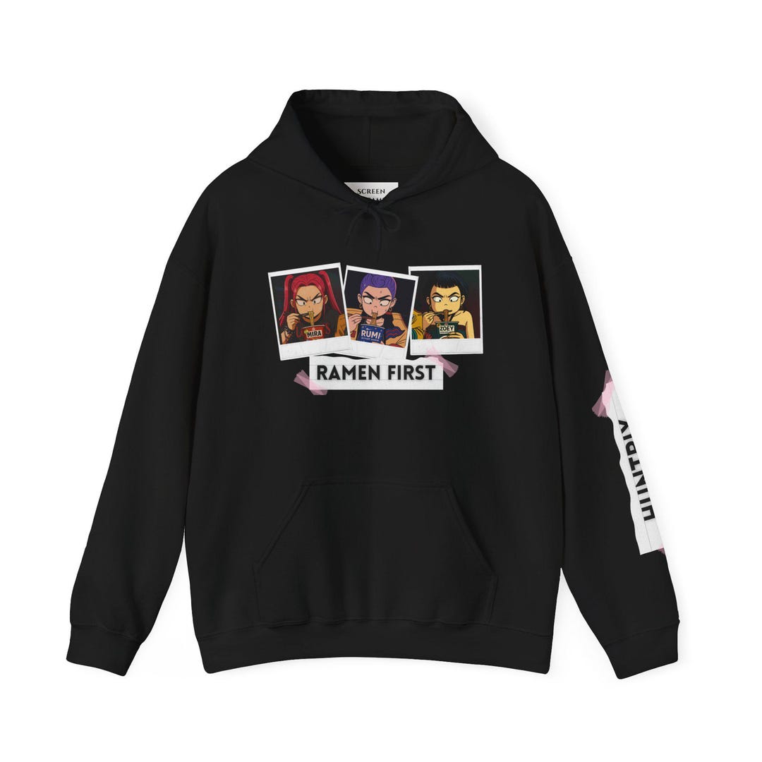 Huntrix Hoodie - K-pop Anime Crossover, Demon Hunters Merch, Ramen ...