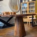 Round Solid Walnut Wood Dining Table With Walnut Base - Etsy