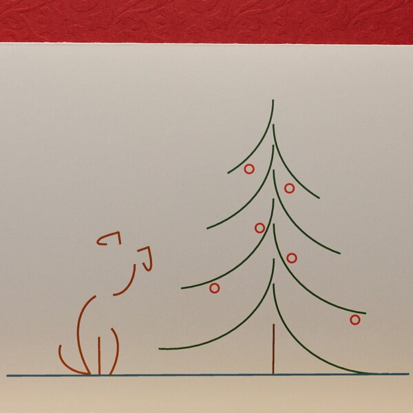 Christmas Card Dog - Etsy