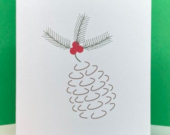 Pine Cone Note Cards Stationery Set of 10 Cards With Matching Envelopes ...