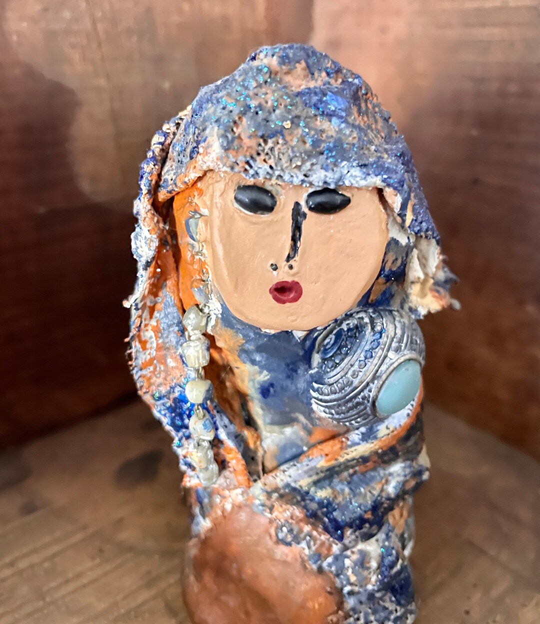 Blue Bedouin Muslim Palestinian Gaza OOAK Folk Art Doll - Etsy