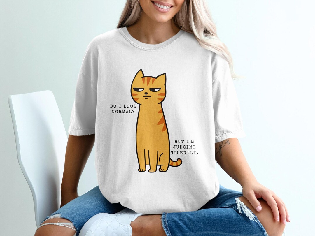 Judging Cat Image for Other, Funny Cat Quote, Sarcastic Cat, Orange ...