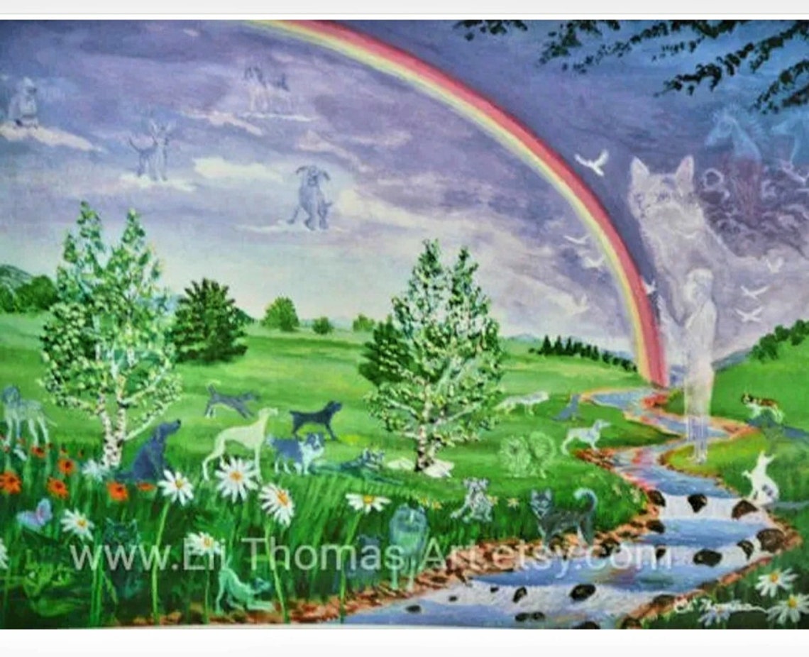 Pet Art , Rainbow Bridge, Native American Art, Dog Cat Horse Bird, Gift ...