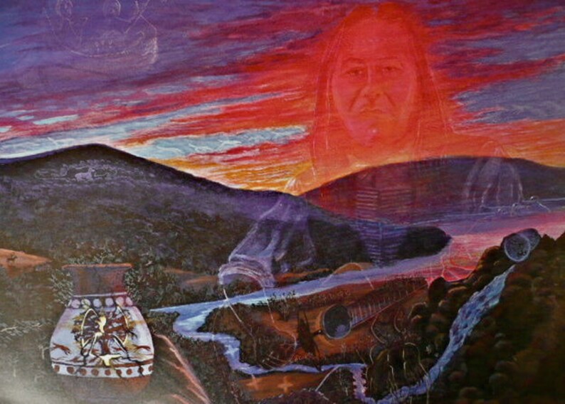 Bill Miller musician native American flute player art | Etsy