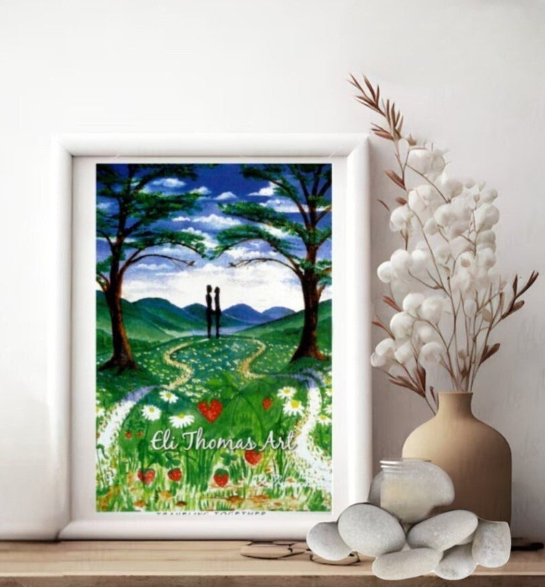 Wedding Art, Love Art, Valentine Gift Idea, Partners Gift Art, Native ...