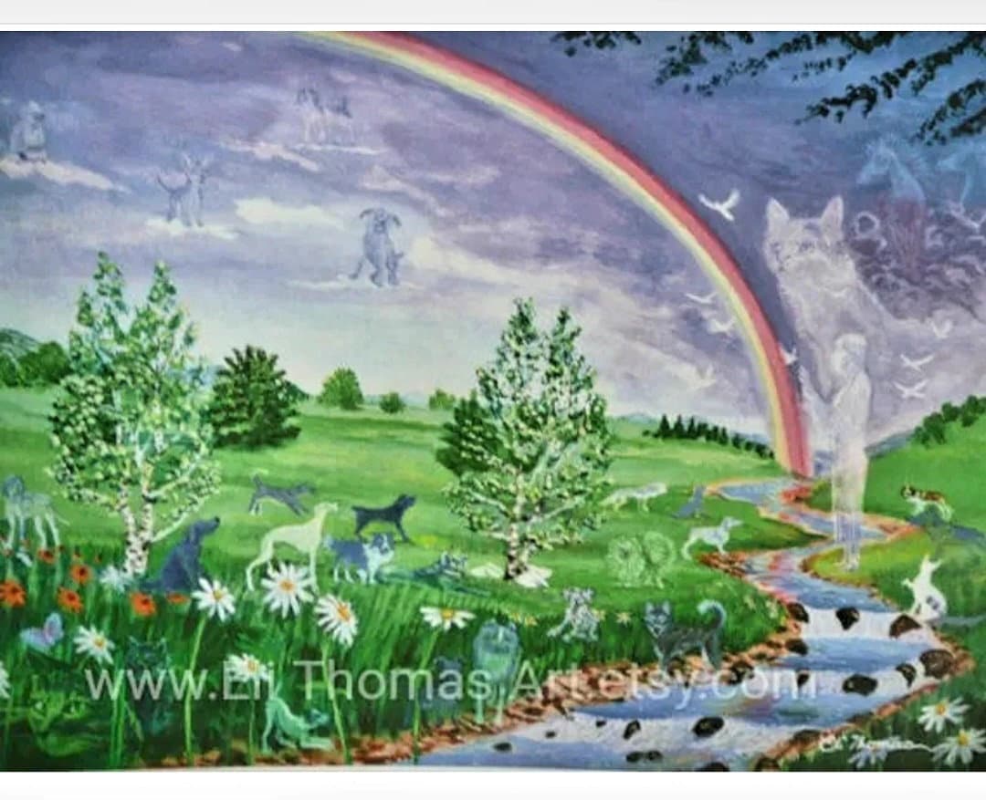 Rainbow Bridge, Pet Art , Native American Art , Print Dog Cat Horse ...