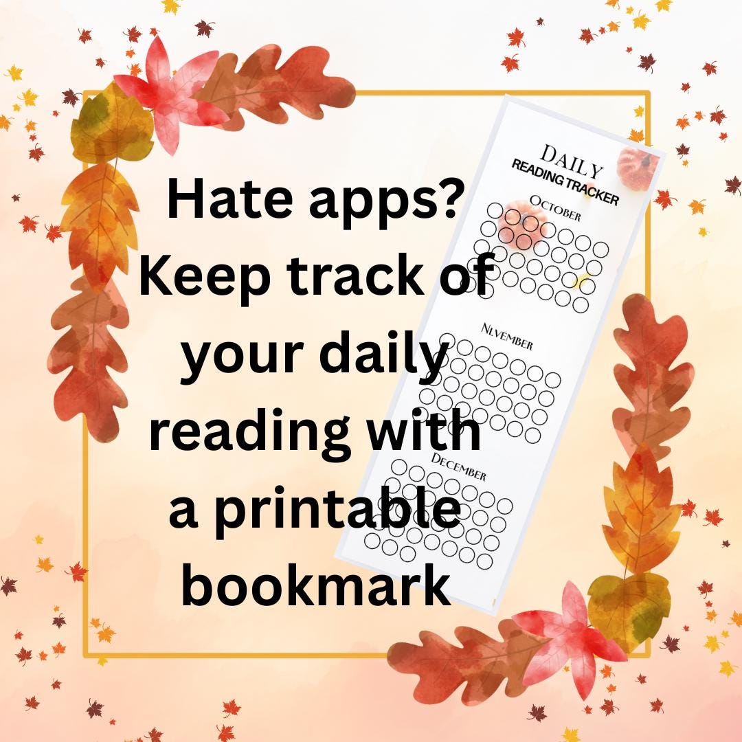 Reading Tracker Bookmark Digital Download - Etsy