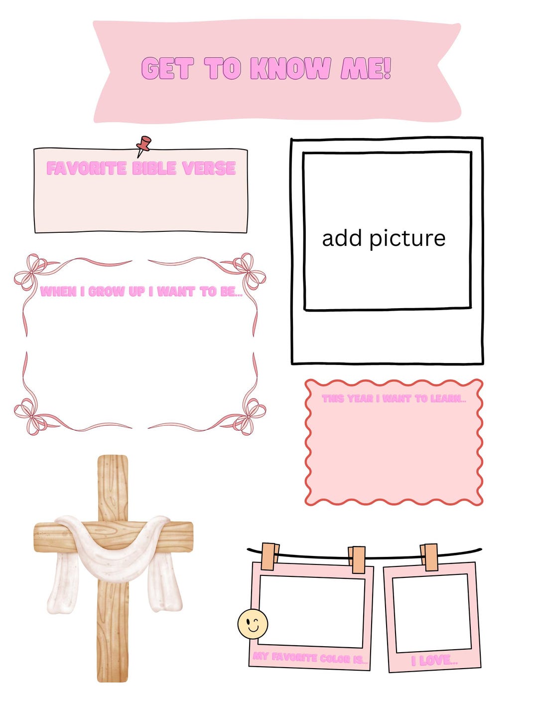 Get to Know Me Chart for Girls! (digital Download) - Etsy UK