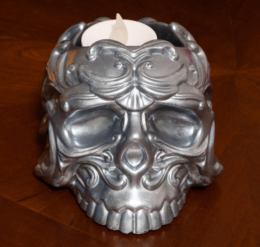 Epoxy Resin Skull Candle Holder - Etsy