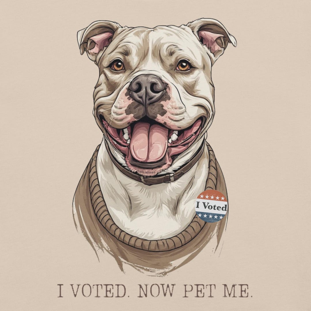 Funny Pit Bull I Voted Shirt: Democracy Dog Lover Tee - Etsy