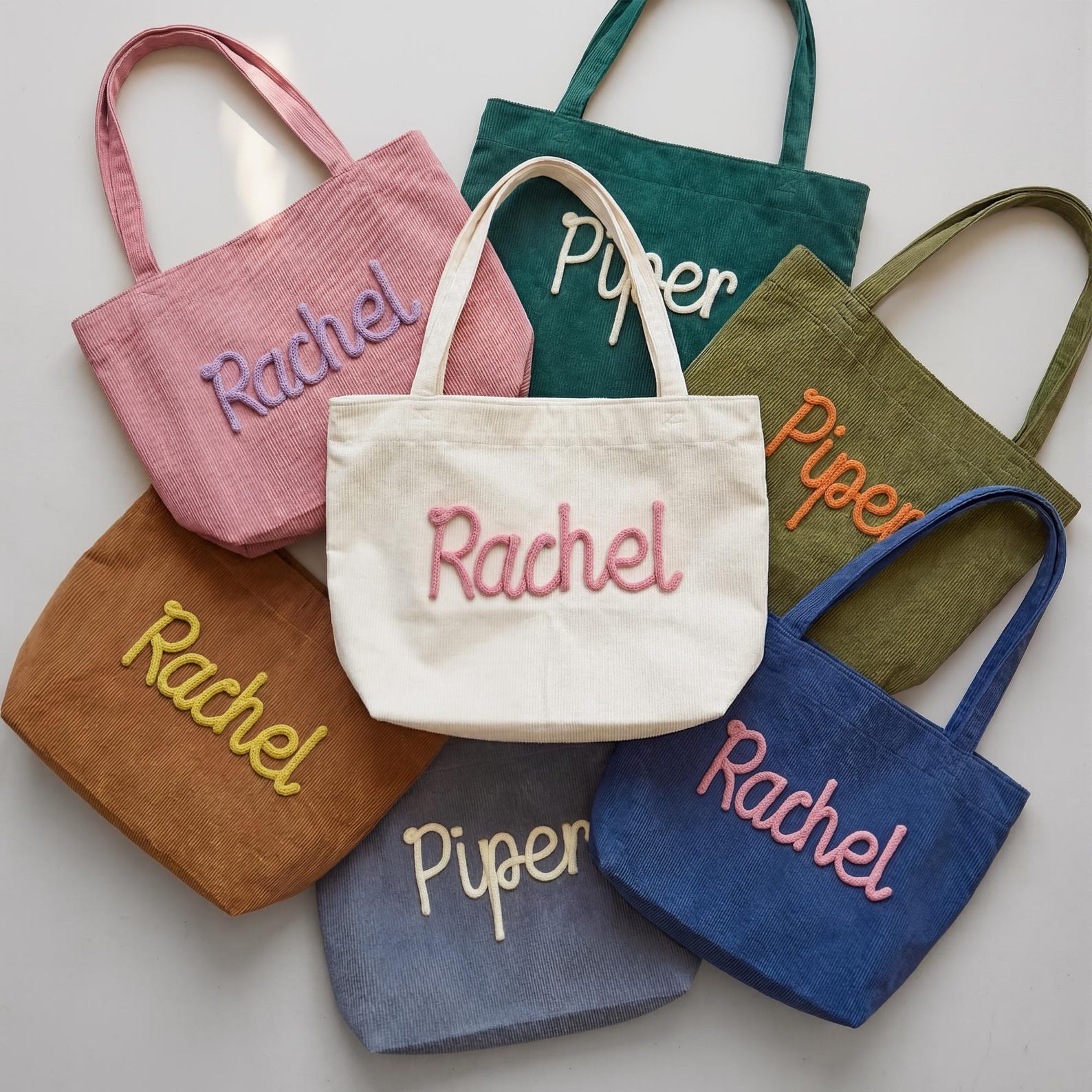 Personalized Teacher Tote Bag, Custom Chenille Letter Laptop Bag ...