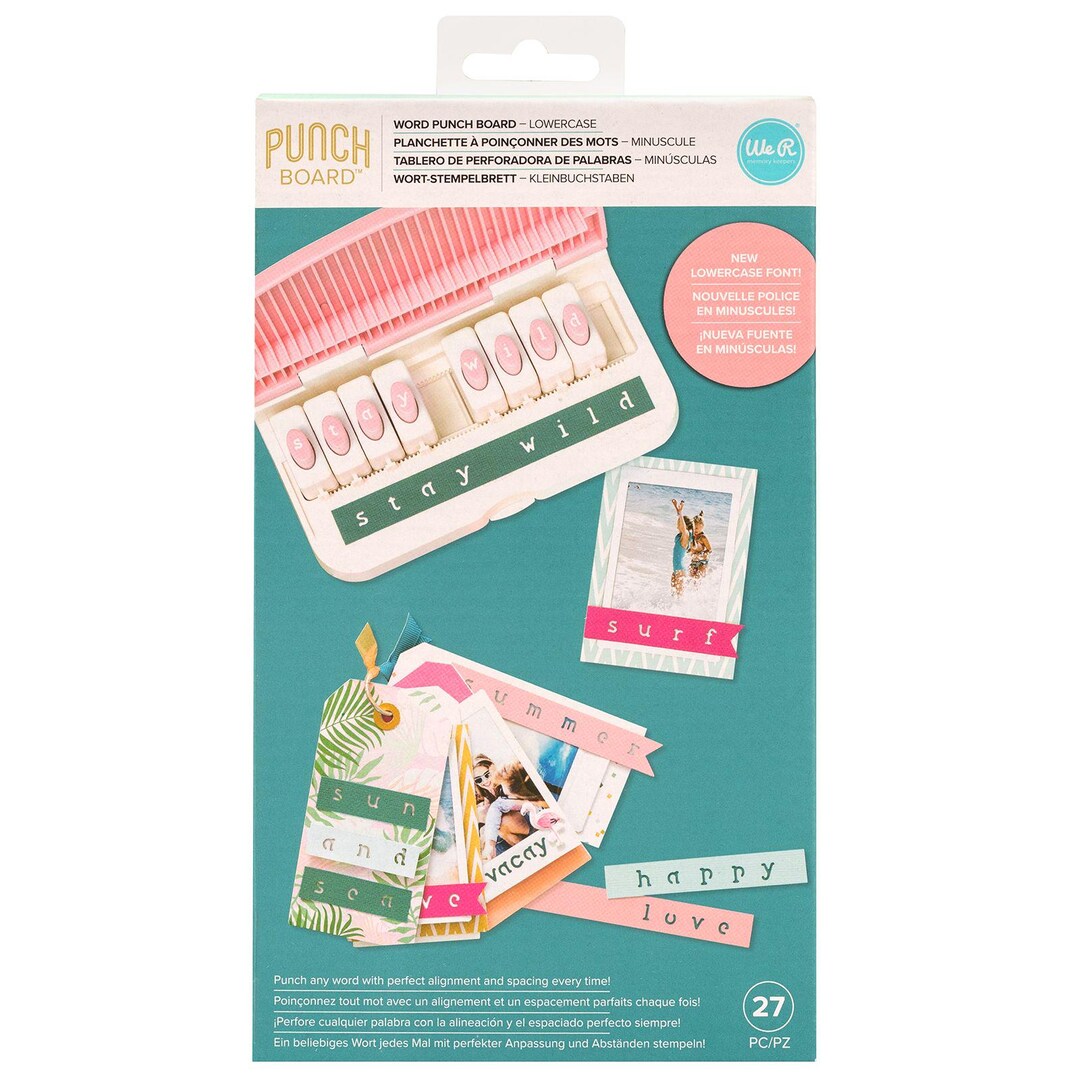 We R Memory Keepers Word Punch Board-lowercase (27 PIECE) 661437 by ...