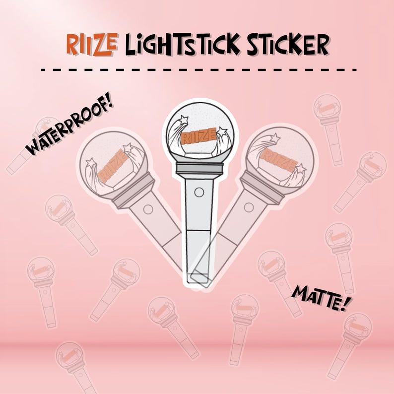 RIIZE Lightstick Single Sticker || Waterproof, Matte, Vinyl || Gifts ...