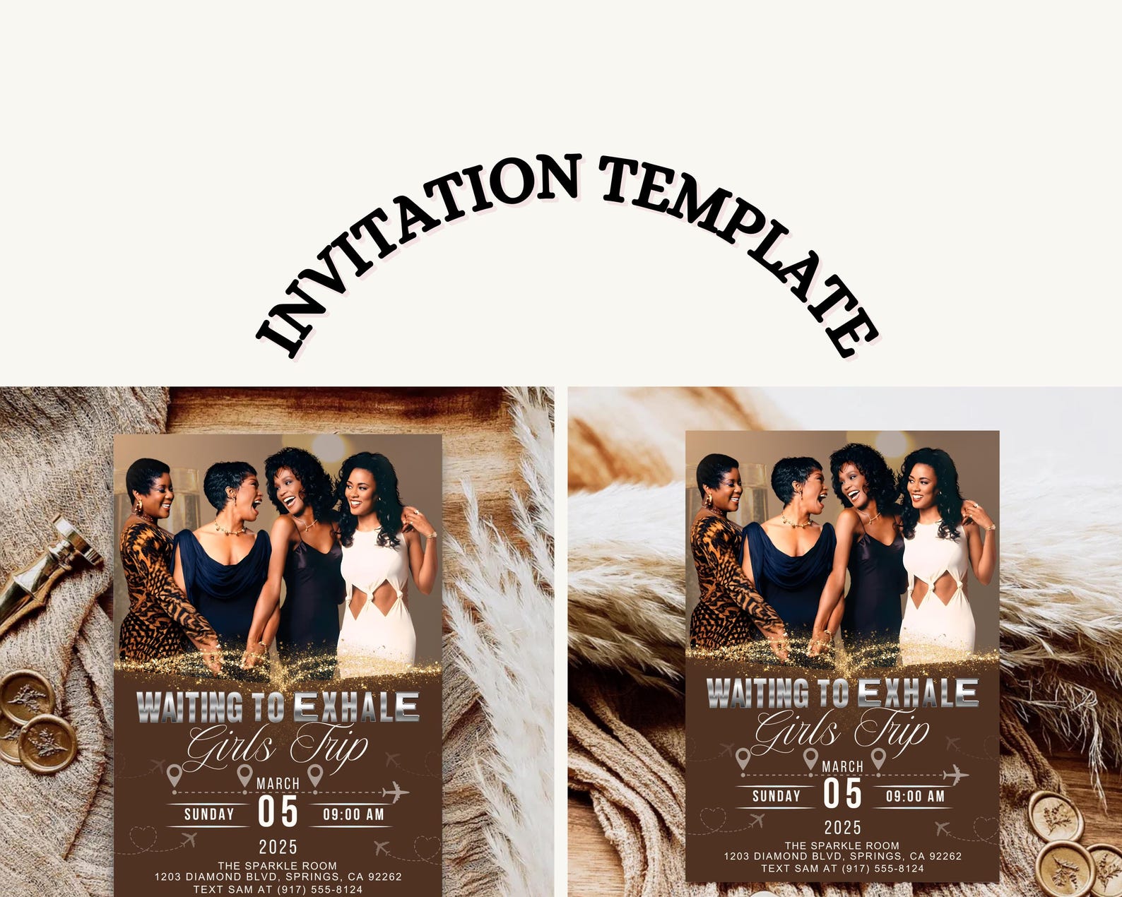 Waiting to Exhale Bundle | Editable Girls Trip Party Decor | Digital ...