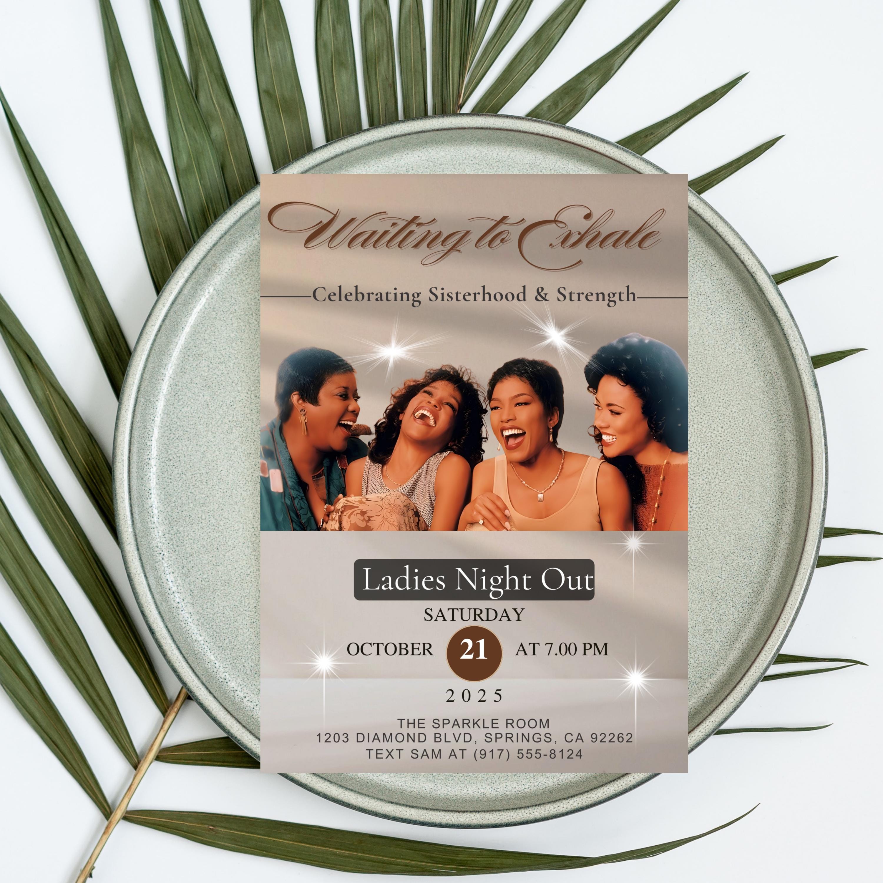 Waiting to Exhale Ladies Night Invitation | Women’s Night Out Party ...