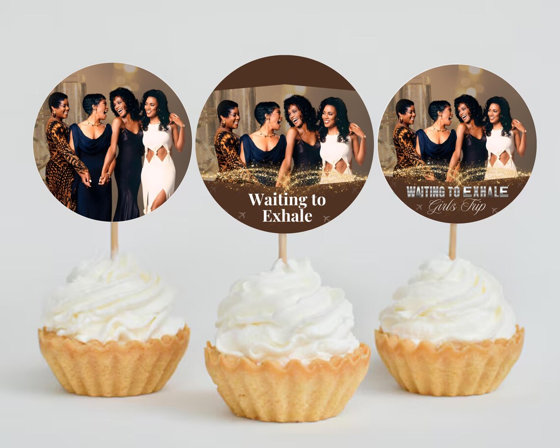 Waiting to Exhale Cupcake Toppers | Pajama Night Party Printable ...