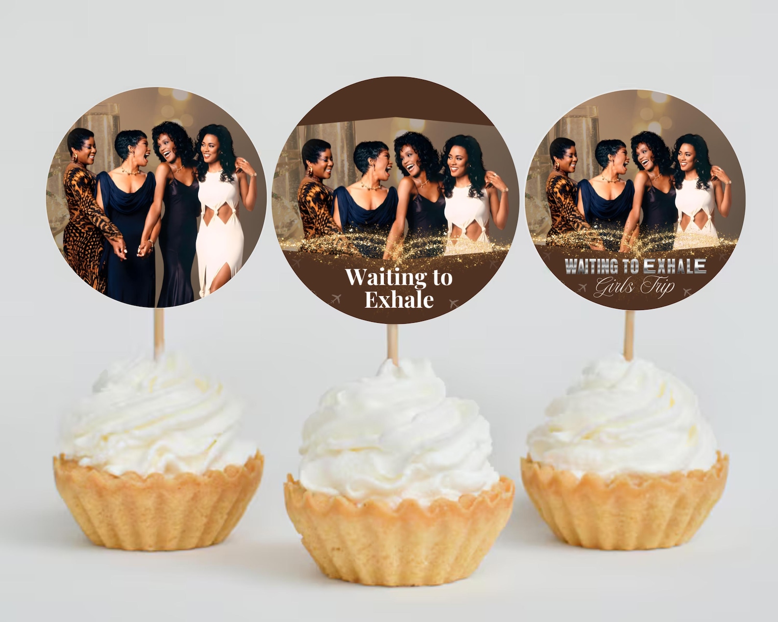 Waiting to Exhale Cupcake Toppers | Pajama Night Party Printable ...