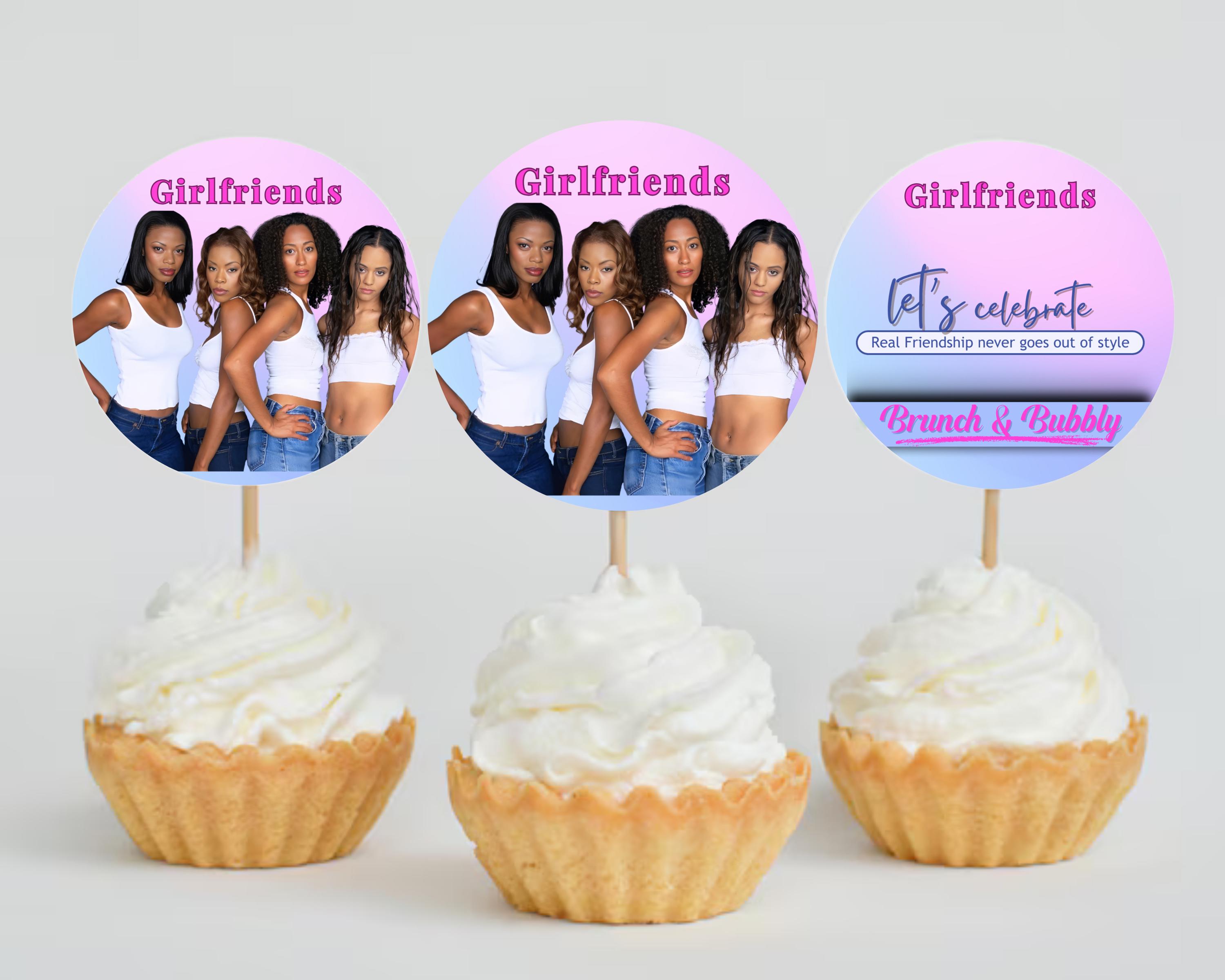 Girlfriends Cupcake Toppers | Preprinted Cupcake Picks | Girlfriends TV ...