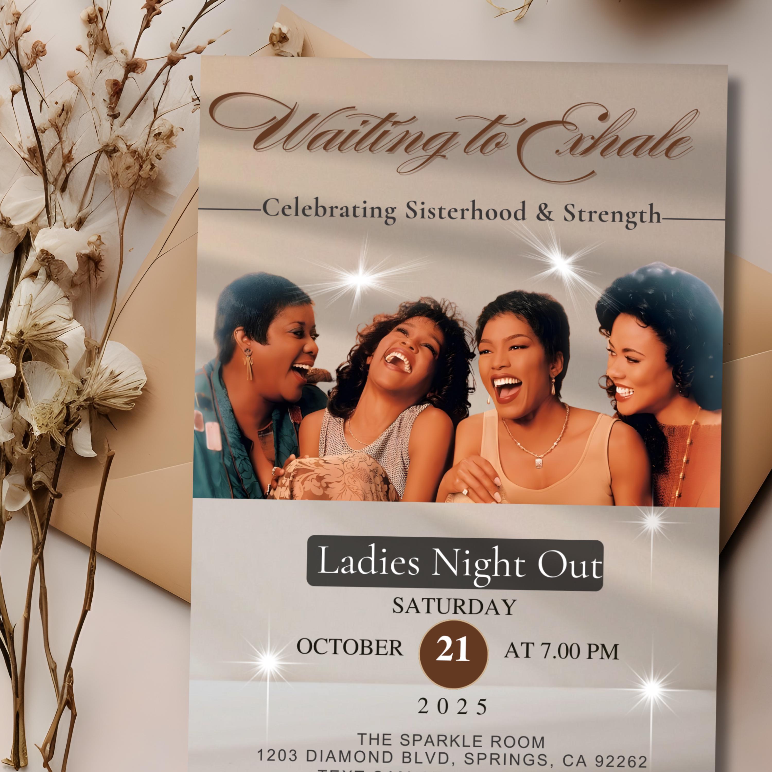 Waiting to Exhale Ladies Night Invitation | Women’s Night Out Party ...