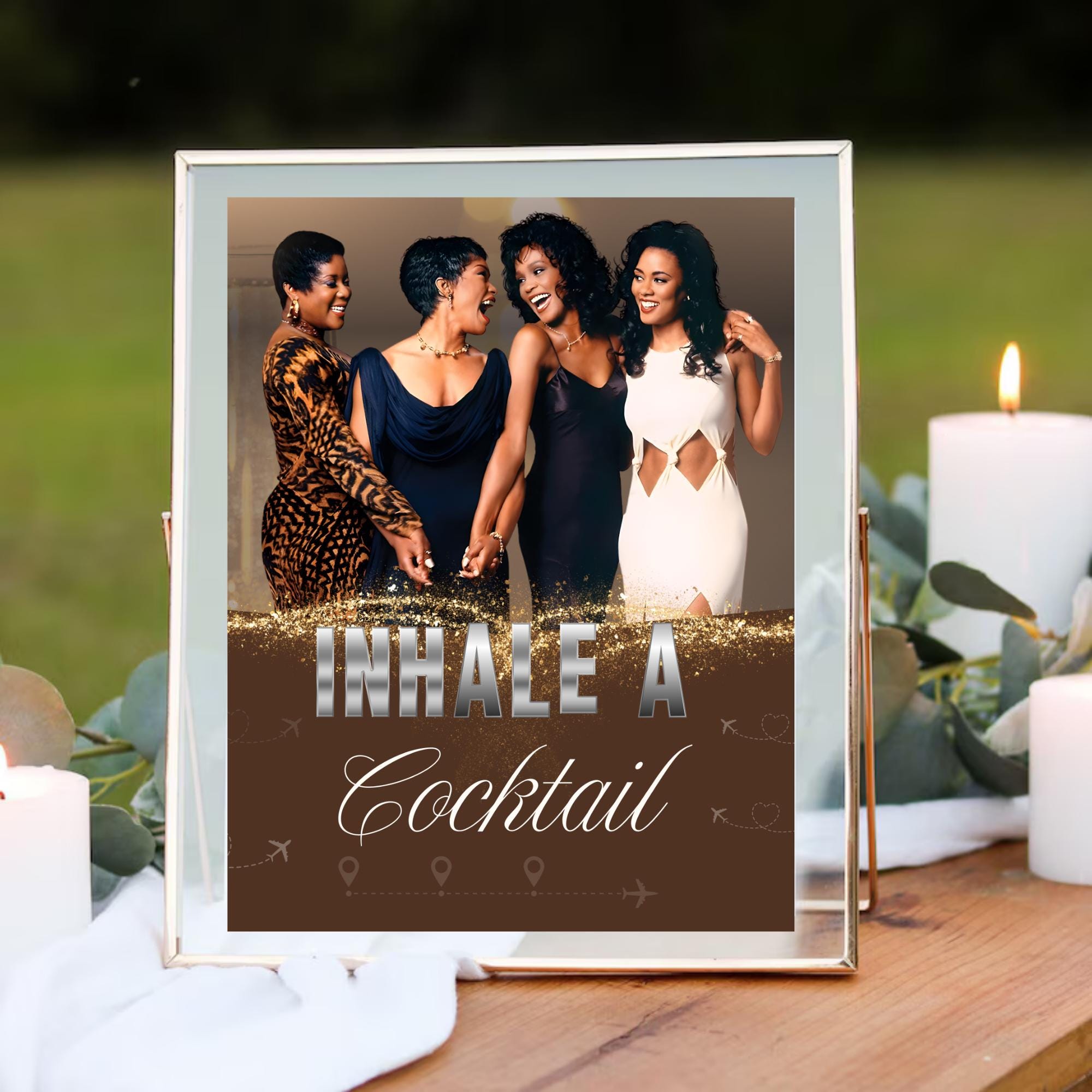 Waiting to Exhale Bar Sign | Girls Trip Tabletop Poster Board, Editable ...