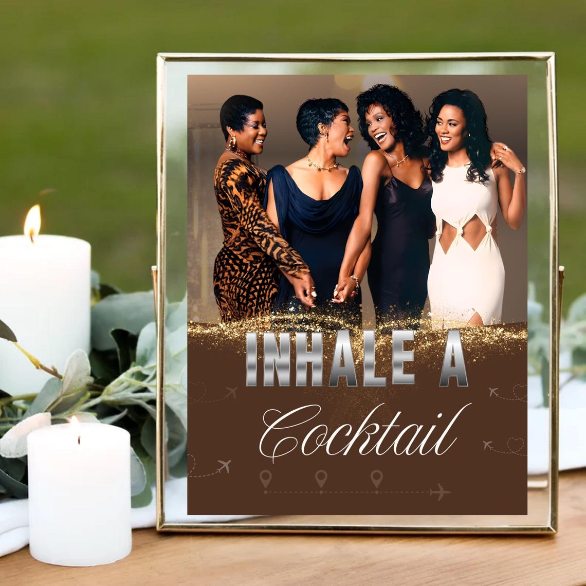 Waiting to Exhale Bar Sign | Girls Trip Tabletop Poster Board, Editable ...