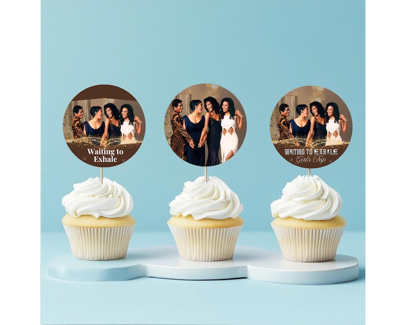 Waiting to Exhale Cupcake Toppers | Pajama Night Party Printable ...