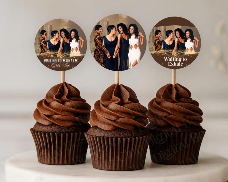 Waiting to Exhale Cupcake Toppers | Pajama Night Party Printable ...