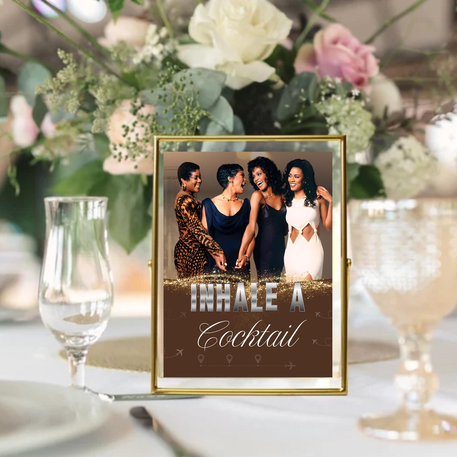Waiting to Exhale Bar Sign | Girls Trip Tabletop Poster Board, Editable ...