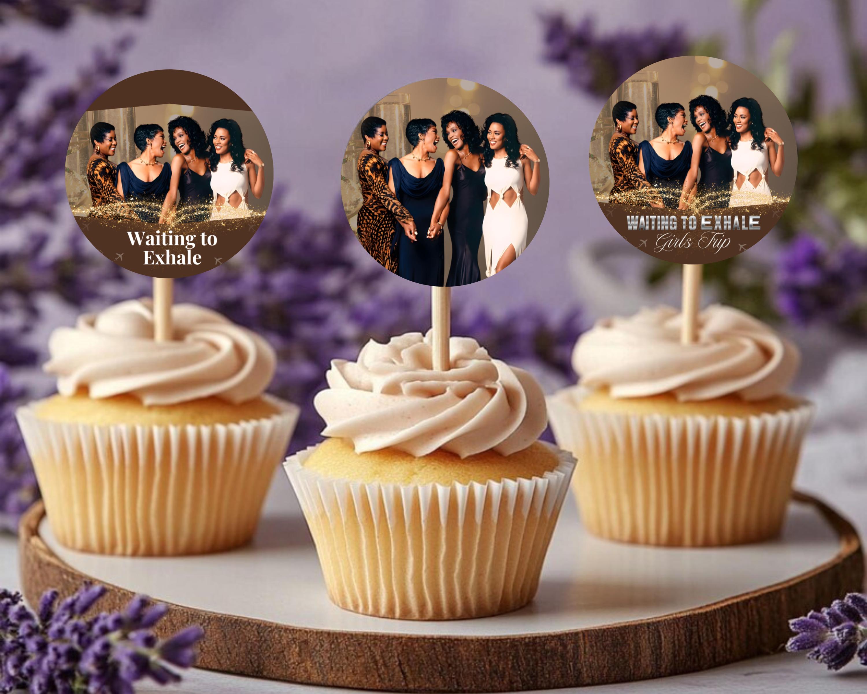Waiting to Exhale Cupcake Toppers | Pajama Night Party Printable ...