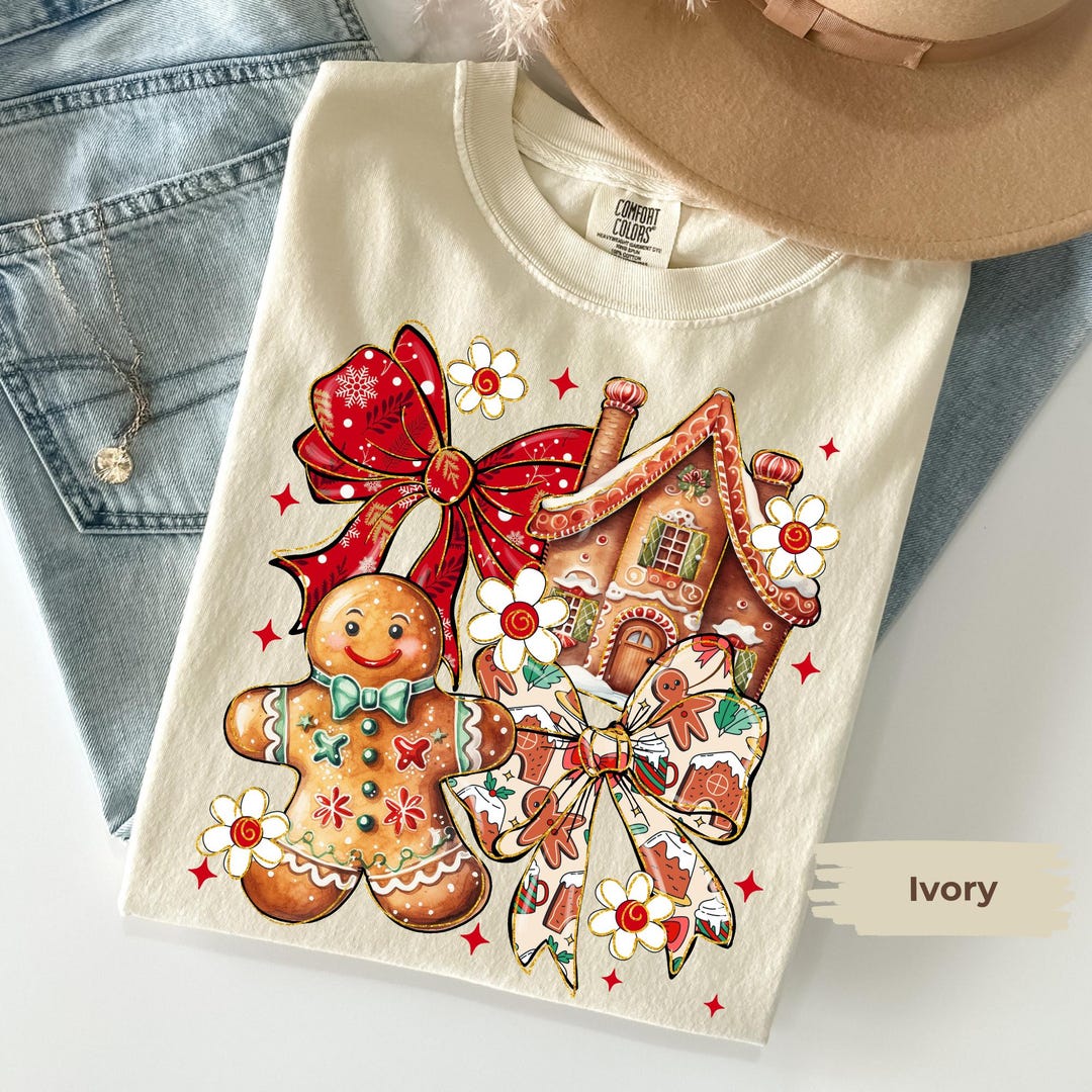 Comfort Colors® Festive Gingerbread Man Christmas Shirt, Gingerbread ...