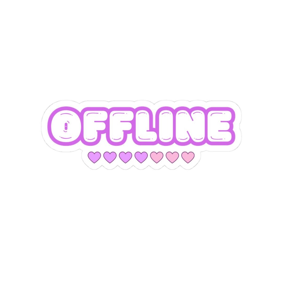 Cute Offline Kiss-cut Stickers For, Aesthetic Stickers, Offline Vibes ...