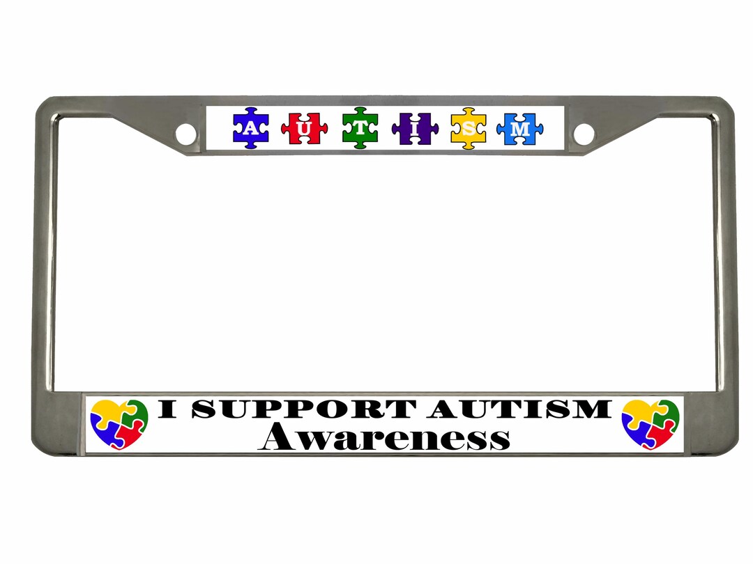 Autism Awareness License Plate Frame, Personalized Car Tag - Etsy
