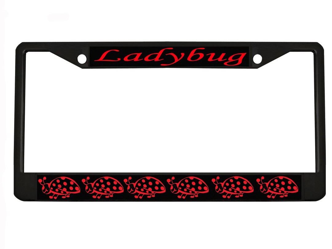 Ladybug Ladybugs Style Metal License Plate Frame Personalized/car ...