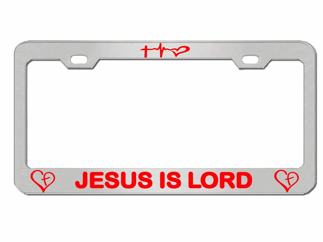Jesus is Lord License Plate Frame, Chrome Finish - Christian Car Tag - Etsy