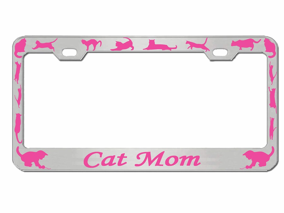 Cat Mom Car License Plate Frame - Car Accessories - Etsy