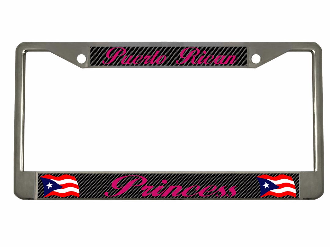 Puerto Rican Princess License Plate Frame - Car Tag Holder - Etsy