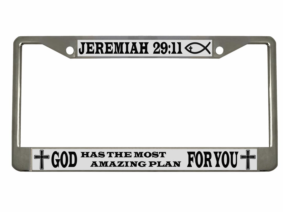 Jeremiah 29:11 License Plate Frame, Christian Car Tag - Etsy