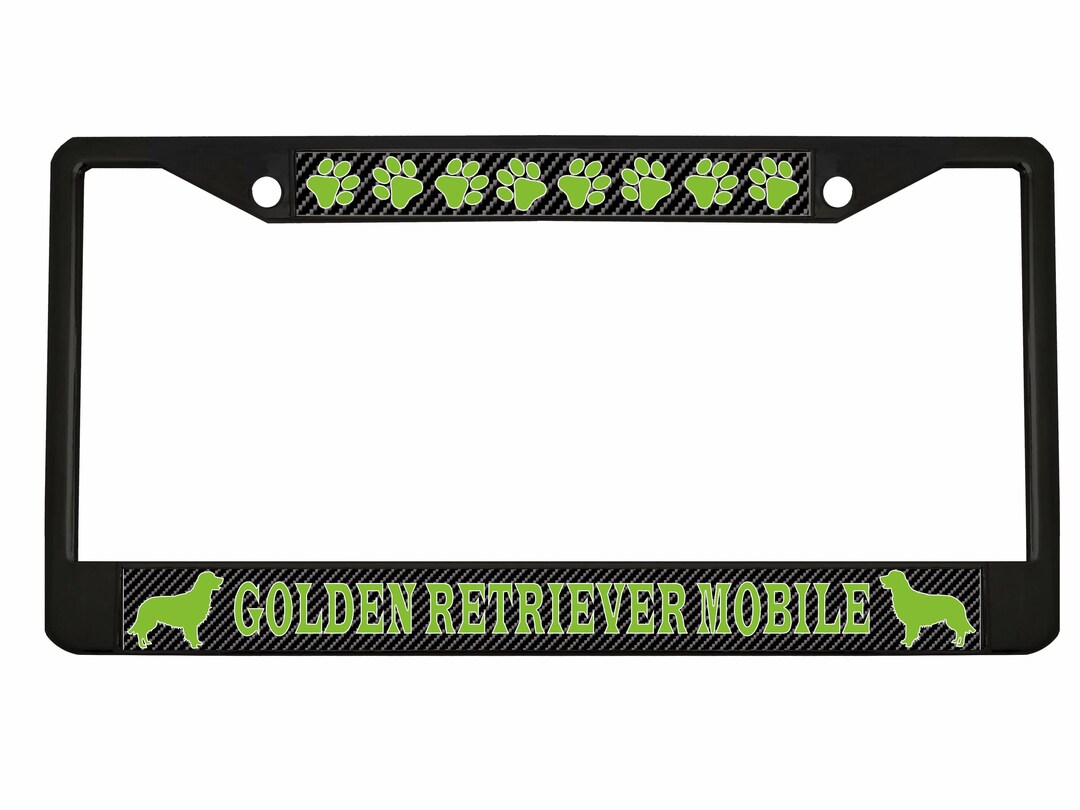 Golden Retriever License Plate Frame - Dog Car Tag - Etsy