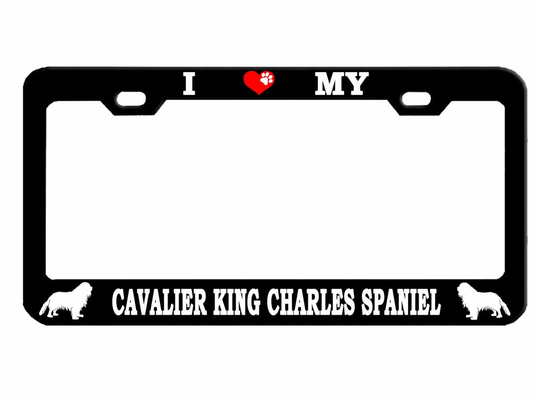I Love My Cavalier King Charles Spaniel Style Dog Lovers Metal License ...