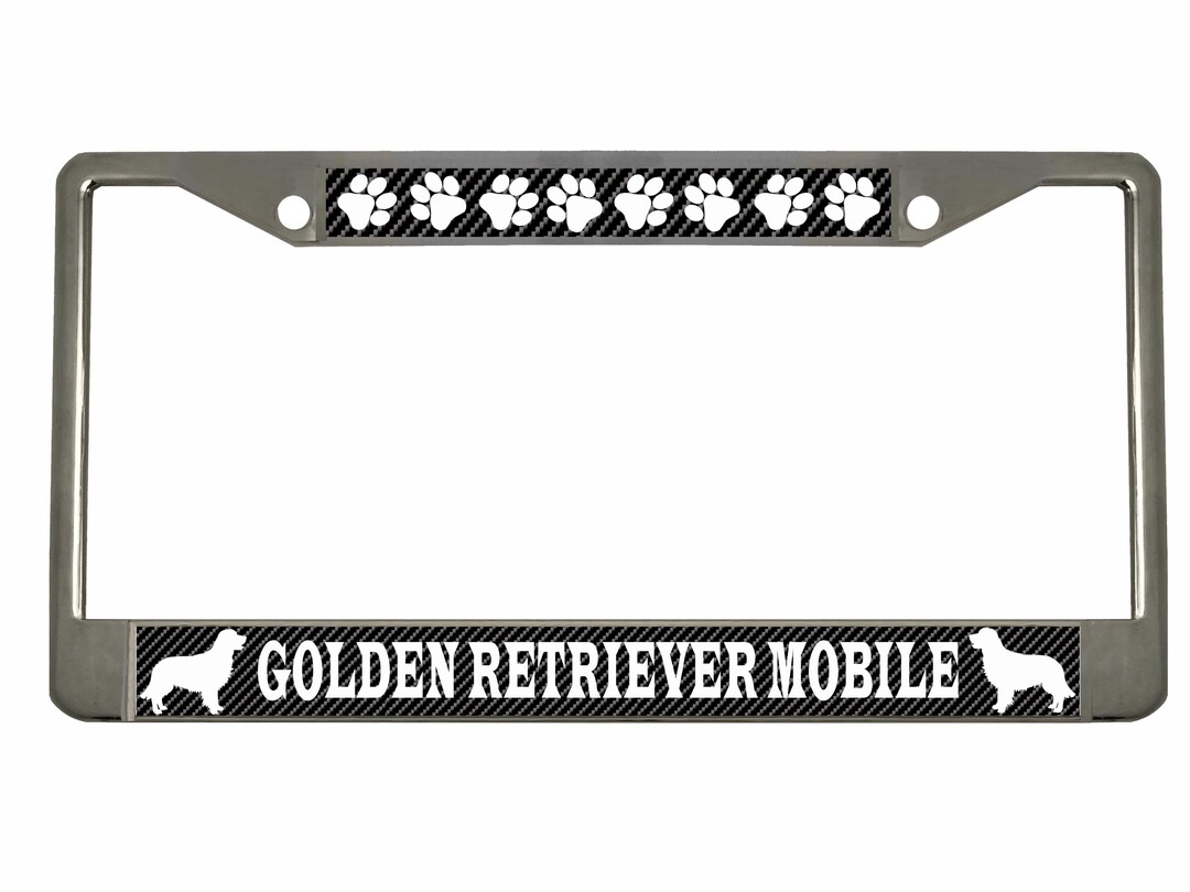 Golden Retriever Mobile Style Dog Metal License Plate Frame ...