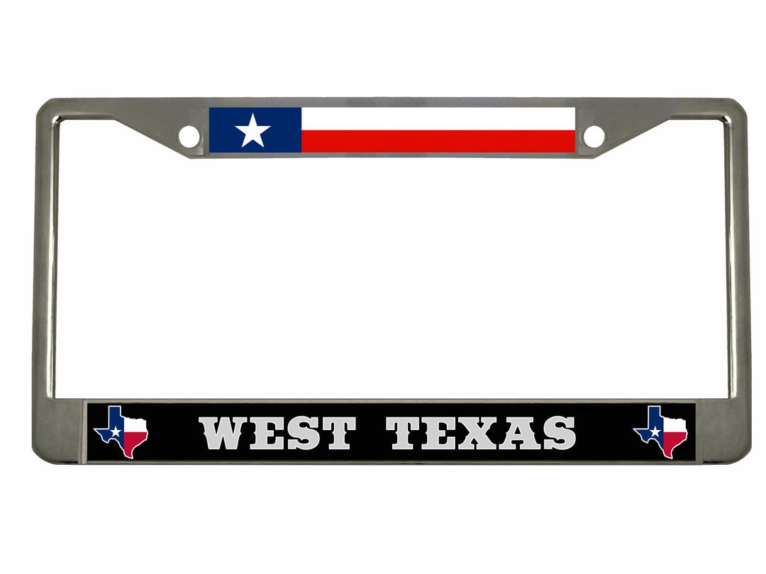 West Texas Style Metal License Plate Frame Personalized/car Accessories ...