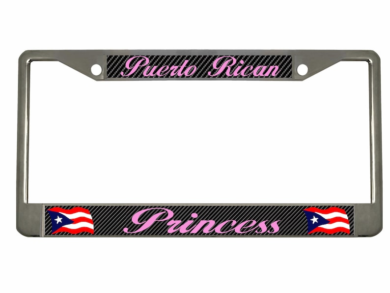Puerto Rican Princess License Plate Frame - Car Tag Holder - Etsy