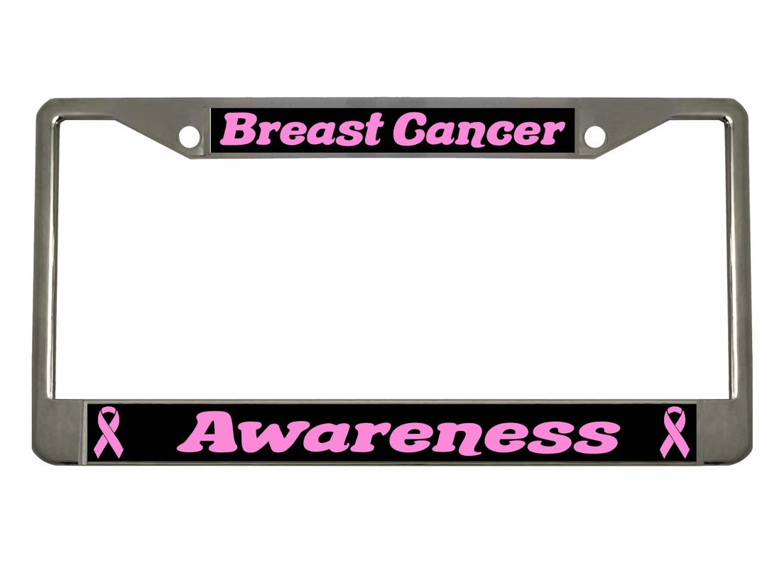 Breast Cancer Awareness License Plate Frame, Car Tag - Etsy