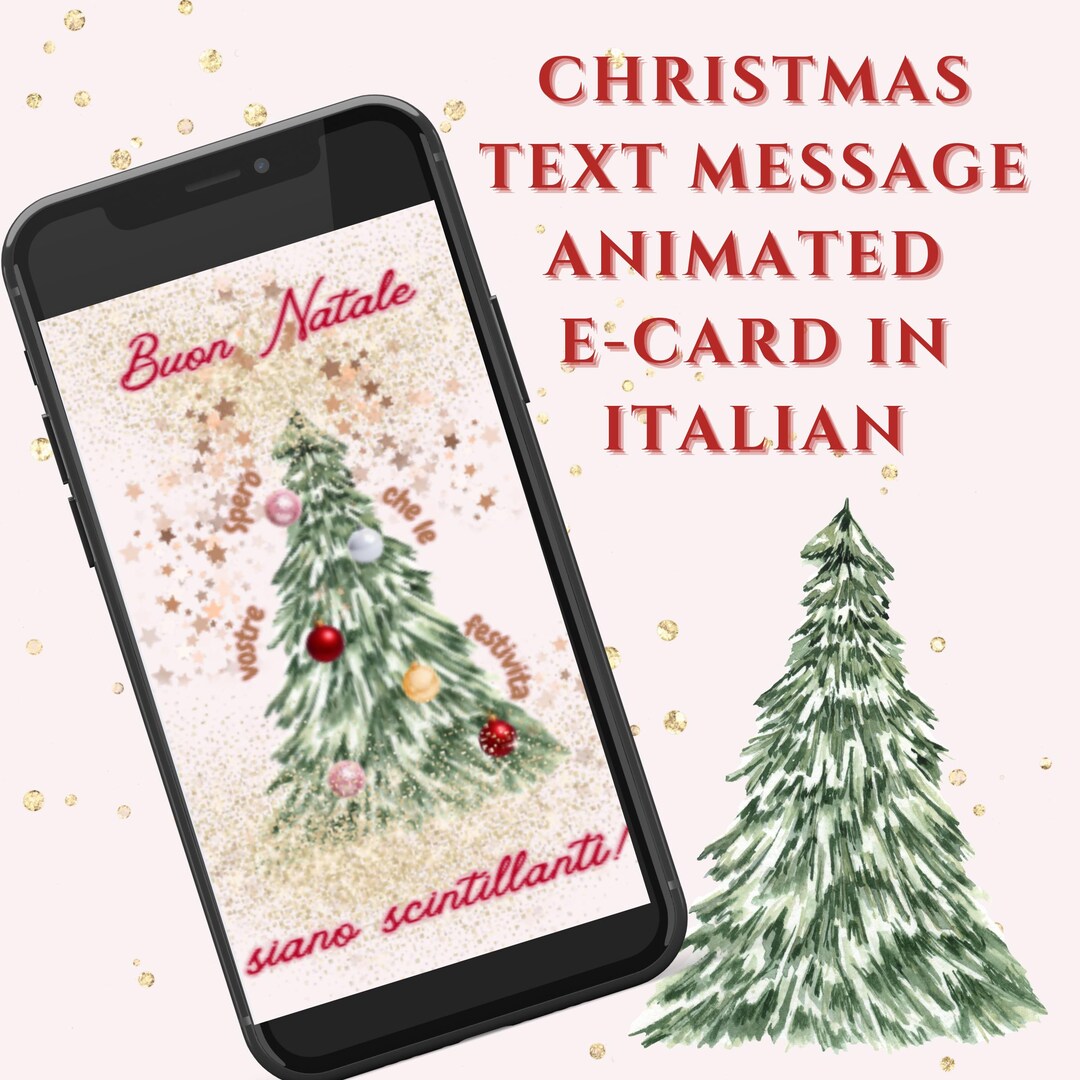 Christmas Text Message Animated Holiday Card Italian - Etsy