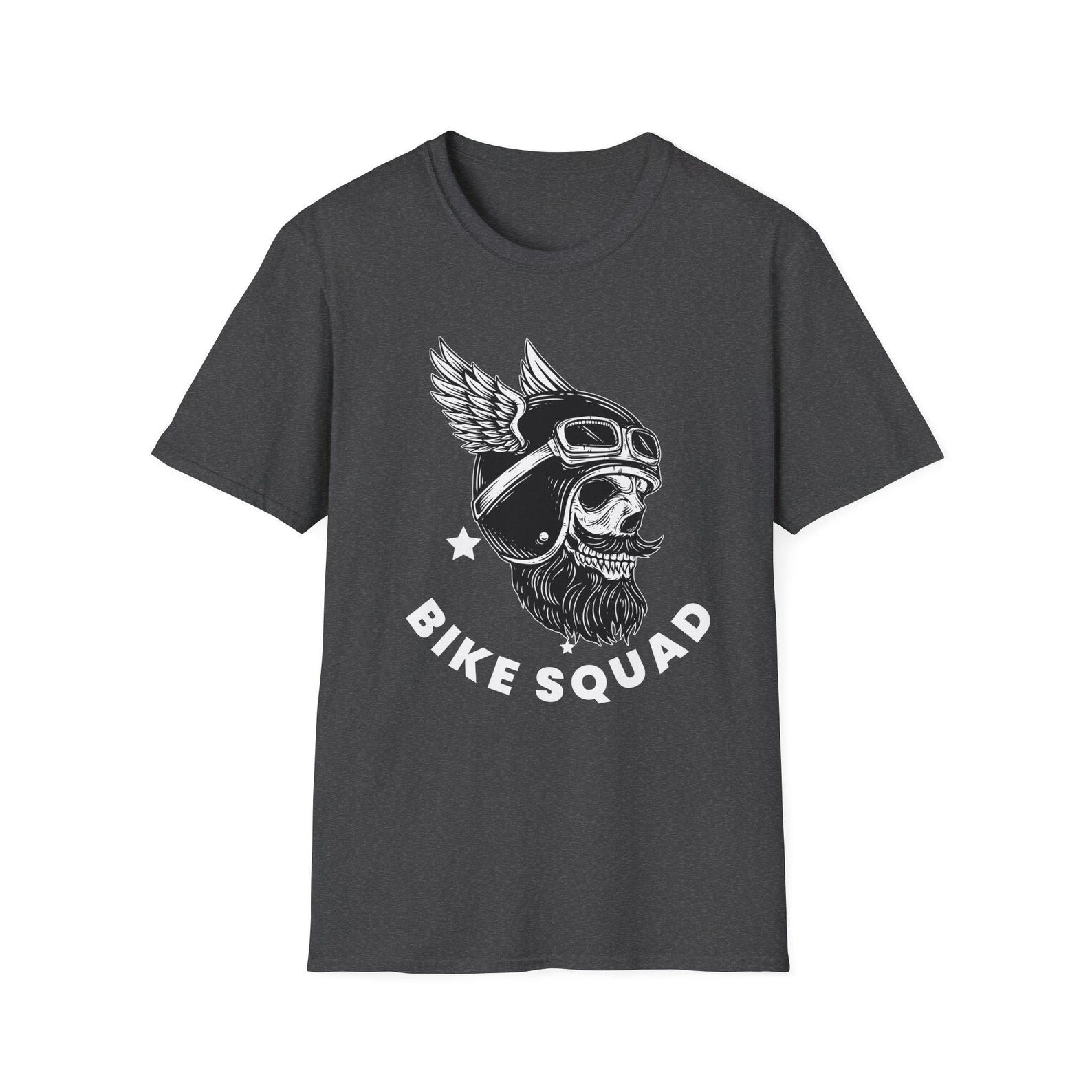 Winged Skull Biker Helmet T-shirt | Bike Squad Graphic Tee - Etsy