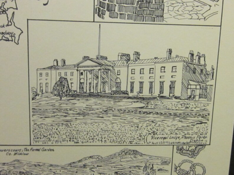 Hand Drawn Map of Ireland in Pen and Ink - Etsy